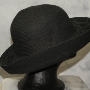 August | Accessories | August Black Paper Bowler Hat | Poshmark